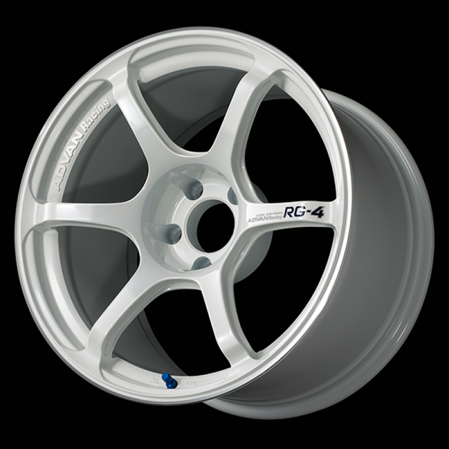 Advan RG-4 18x9.5 +38 5-120 Racing White Metallic & Ring Wheel ...