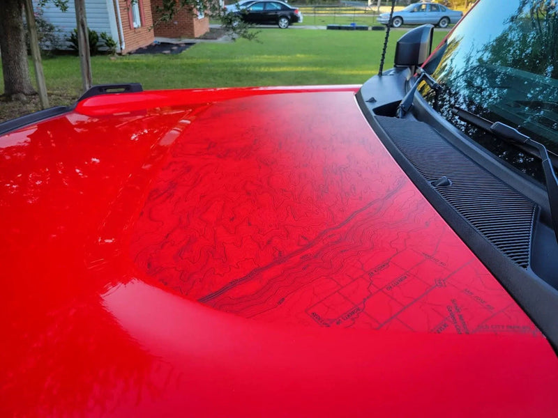 Stealth Clear Moab Topographic Map Hood Overlay - 2021+ Bronco ...
