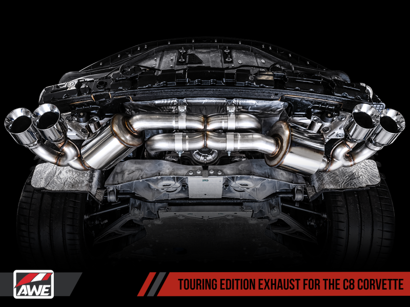 AWE Tuning 2020 Chevrolet Corvette (C8) Touring Edition Exhaust - Quad ...